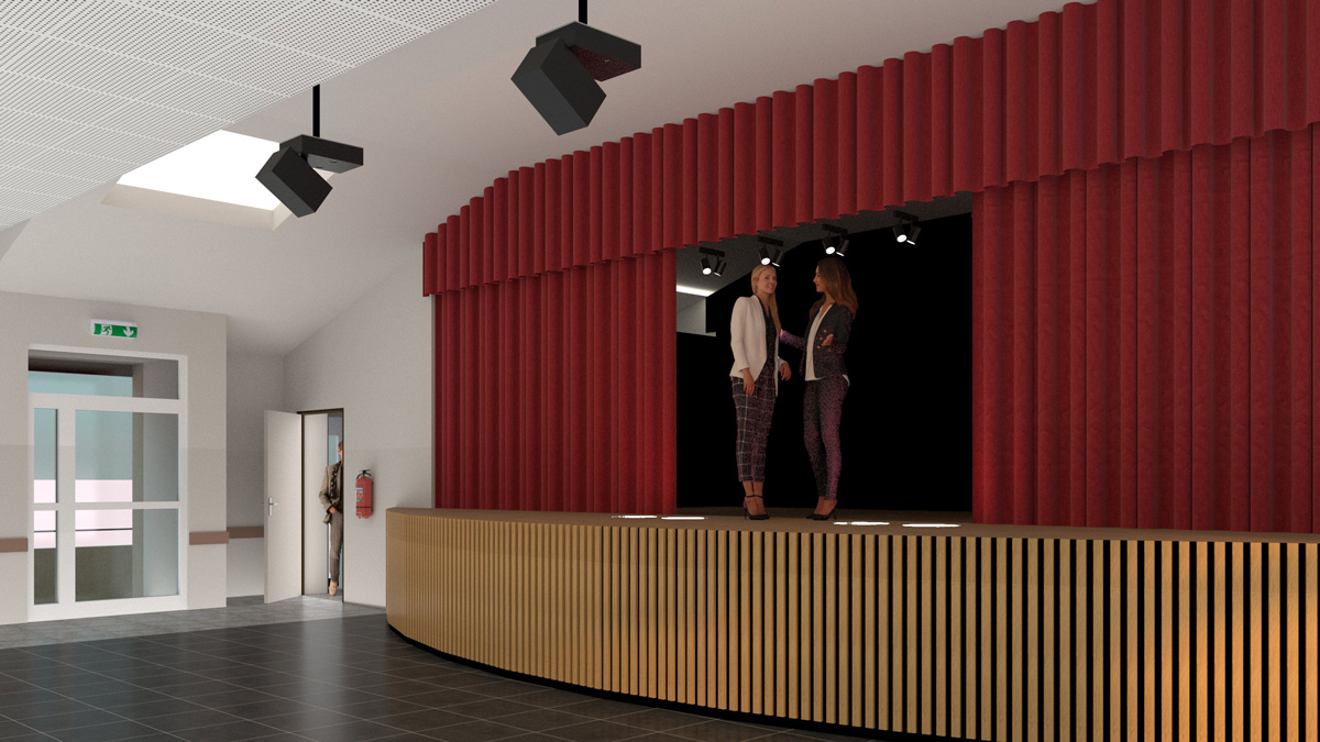 Salle Polyvalente | Atelier d'Architecture Panthéons by Charlotte Dumas